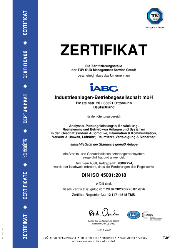 Successful Certification of the Occupational Health and Safety ...